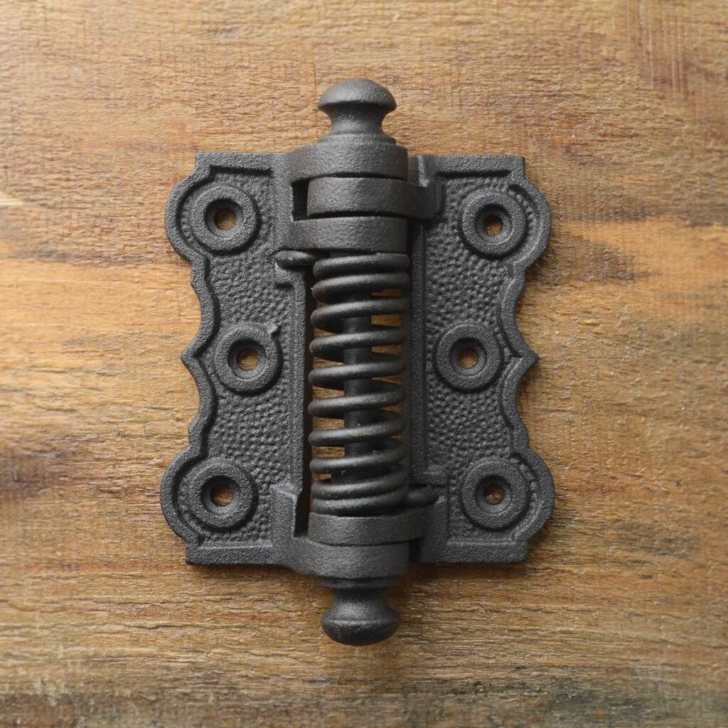 Cast Iron spring loaded screen door hinge