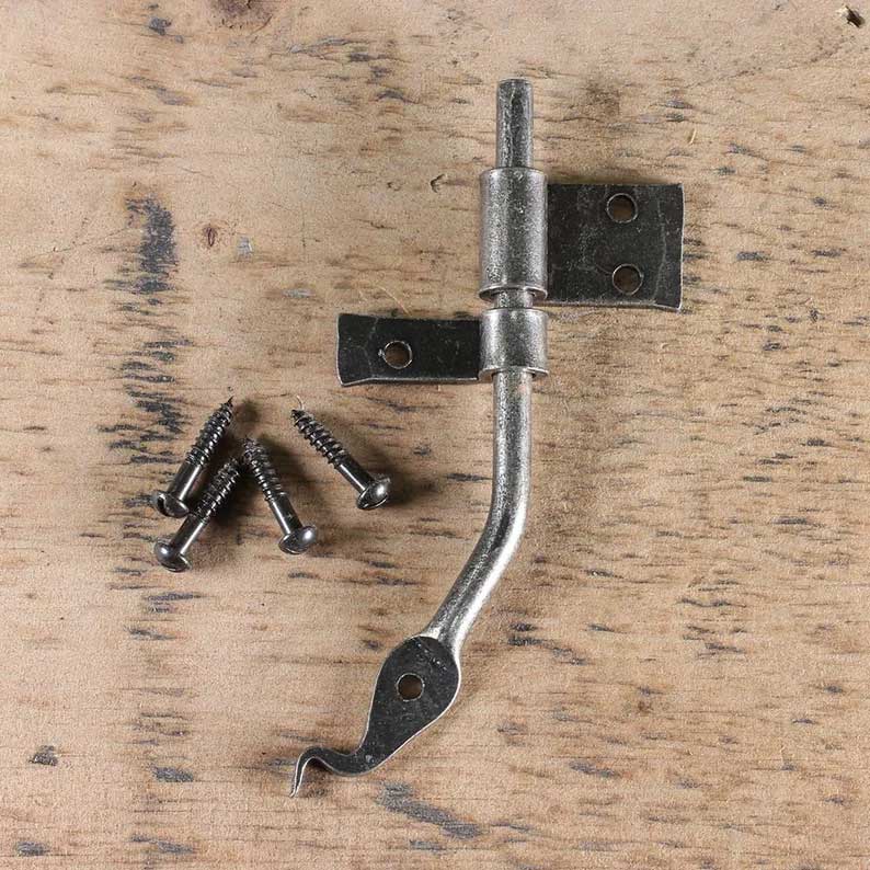 Left Side 4.5 inch Rat Tail Hinge, Wrought Iron Rat Tail
