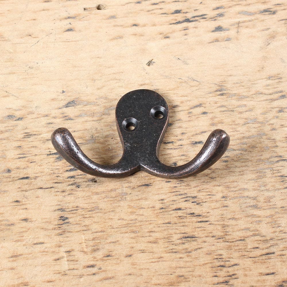 Antique Copper 3-inch Double Hook